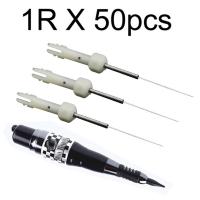 China Disposable package Permanent Disposable 1R Eyebrow Tattoo Makeup Needles for sale