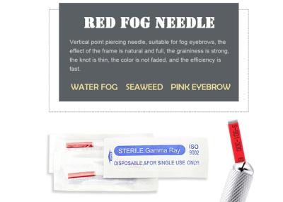 中国 医学等級のステンレス鋼赤いMicroblading #12 # 14本の平らな針の刃 販売のため