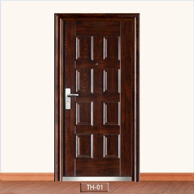 China Wholesale Construction Project Exterior Steel Front Door for sale