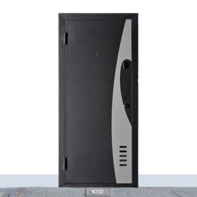China Ukraine Market Cheap Exterior Front Steel Door Mdf Material Russian Iron Single Door Design for sale