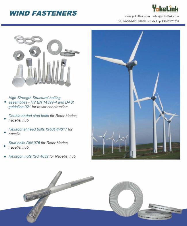 Wind Fasteners Wind Turbine Blade Stud Bolt Hex Buts