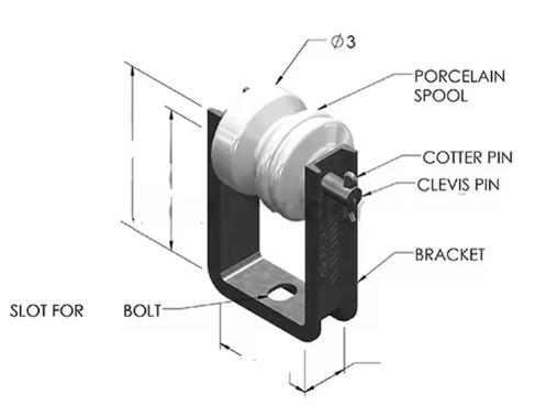 SPOOL INSULATOR DEADED CLEVIS 4