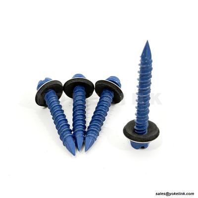 China 3/16'' Masonry Screw Blue coating Concrete Anchor Screws for sale