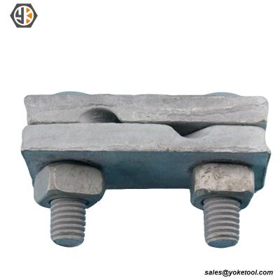China Hot DIP Galvanized Double Groove Cable Suspension Wire Clamp for sale