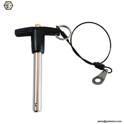 China 10mm Ball Lock Quick Release Pin with lanyard for sale