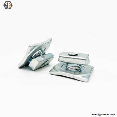 China Carbon Steel Or Stainless Steel Solar Panel Mounting Spring Nut with Plastic Wing for sale