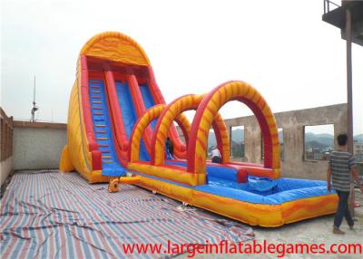 China EN14960 colorful gaint Commercial inflatable slide for kids / water slide bouncer inflatable for rental for sale