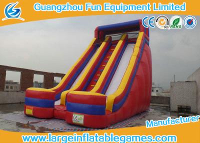 China 9*7*5PVC Tarpaulin Commercial Inflatable Slides , Double Track Inflatable Kids Water Slide for sale