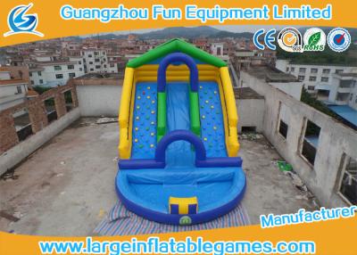 China Amusement Park Bounce Round Water Slide Inflatable Slide With Pool For Game for sale