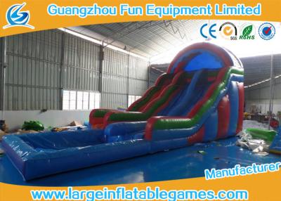 China High Durability Water Inflatable Slides , Inflatable Bounce House Water Slide With Small Pool for sale