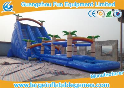 China Coconut Commercial Inflatable Slide , Waterproof Kids Inflatable Water Slide With Pool for sale