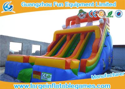 China Multicolor Giant Commercial Inflatable Slide World Clown Bouncer Slide For Kids for sale