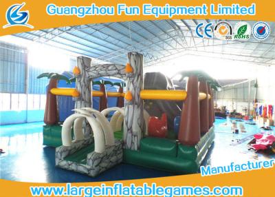 China Jungle inflatable bouncer and funland for kids ,  inflatable amusement park with bouncer slide for sale