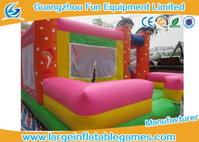 China Popular Inflatable Bouncy Castle Blow Up Dolphin For Playing , 4*3m for sale
