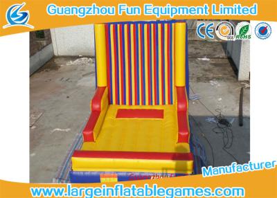 China Sticky Wall Kids Inflatable Bounce House Slip N Slides Games Yellow And Red Color for sale