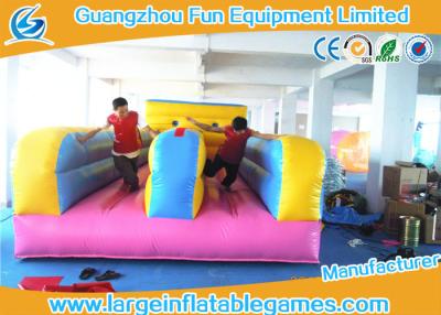 China Multifunctional  2 Lines Inflatable Bungee Run Games With 0.55mm Plato PVC Tarpaulin for sale