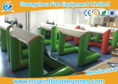 China Green / White Inflatable Football Goal Post Air Sealed With CE Approved Blower for sale