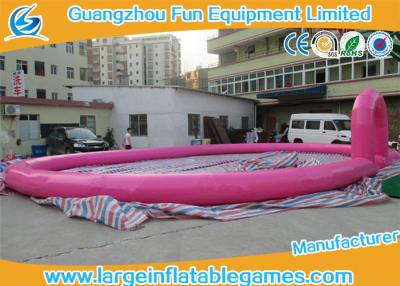 China Pink Inflatable Football Field 15 * 10 M , Inflatable Race Track For Land Zorb Balls for sale
