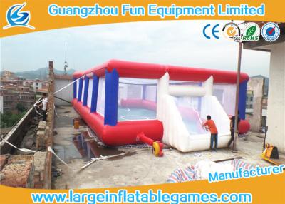 China 0.55mm Tarpaulin Inflatable Football Pitch Bubble Pitch With Netting for sale