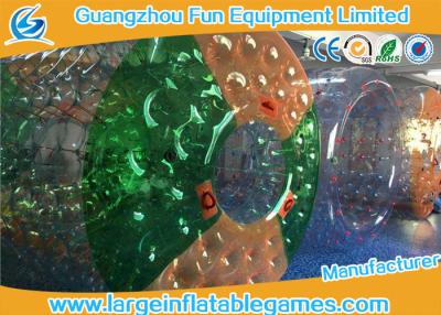 China PVC Colored  Inflatable Water Roller , Cylinder Giant Inflatable Ball To Ride In for sale