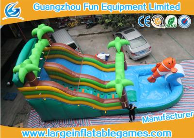 China Sharks Commercial Inflatable Slide Customized Size Inflatable Water Slides for sale