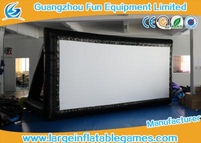 China Logo Black Color Inflatable Projector Screen / Moive Screen For Outdoor And Indoor for sale