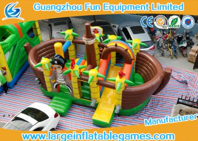 China Durable Pirate Themed Inflatable Pirate Boat / Inflatable Bounce House for sale