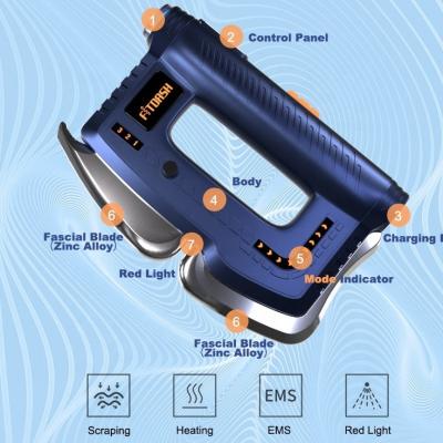 Cina Fitdash ABS Lega di zinco riscaldato Gua Sha corpo fascia coltello da massaggio per il rilascio miofasciale in vendita