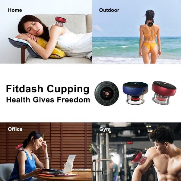 Quality DC 3.7V Rated Voltage Fitdash Electric Cupping Therapy Set with Advanced Heat for sale