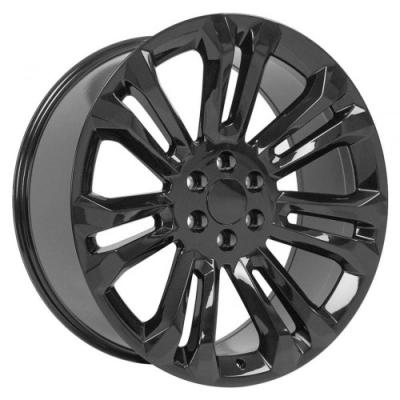 China 24 Seven split spoke Black GMC Replica rim for sale