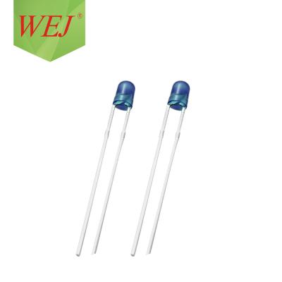 China dip led 3mm stawhat led 460-475nm Blue led diodes with high quality for sale