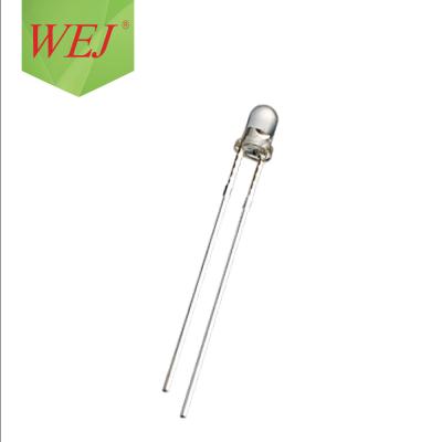 China 3mm red led 620-625nm led emitting diode zener diode in dip transparent dip led for sale
