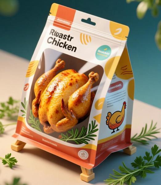 Quality Heat Resistant Roast Chicken Bags High Gloss Finish Retort Pouch Customizable for sale