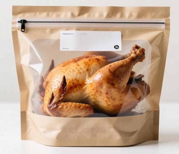 Quality Inflatable Roast Chicken Packaging Bag Retort Pouch Oil Resistant For Food Protection for sale
