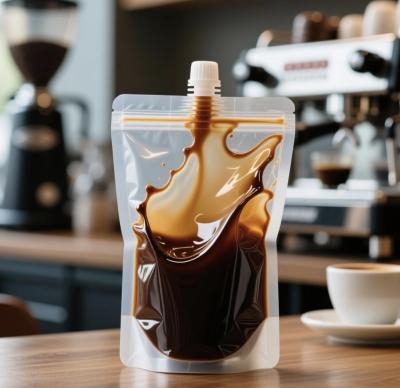 China OEM ODM Coffee Liquid Packaging Pouch Barrier Protection Spouted Stand Up Pouch for sale