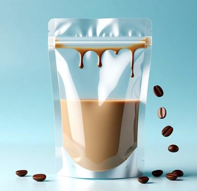 China Clear Liquid Packaging Pouch Coffee Packaging Bag With Aroma Lock Technology for sale