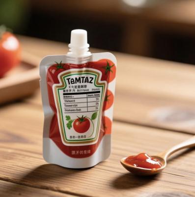 China Secure Seal Design Liquid Packaging Pouch Stand Up Sauce Pouch Flavor Lock Barrier for sale