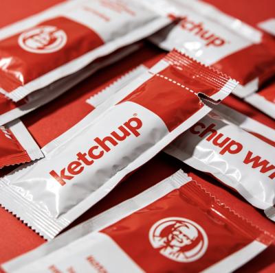 China Custom Printed Portion Pack with Tear Notch and Multi-Layer Film for Single-Serve Condiment Sachets for sale