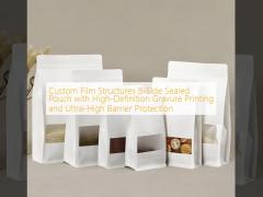 Custom Film Structures 8-Side Sealed Pouch with High-Definition Gravure Printing and Ultra-High Barrier Protection