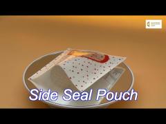 customized printing tri side seal pouch frost resistant three side seal bag