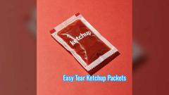 Ketchup Packets Easy Tear Condiment Sachets