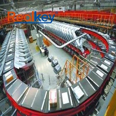 China Realkey Cross Belt Sorter Hochgeschwindigkeits-Sortierung für mittelgroße Pakete bei 22.000 Artikeln/Stunde zu verkaufen