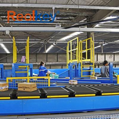 China High Efficiency Cross Belt Sorter Conveyor Strong Reliability Flexible Layout for sale