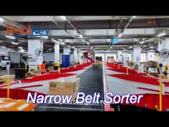 high performance narrow belt sorting conveyor machine fast processing of bulk goods