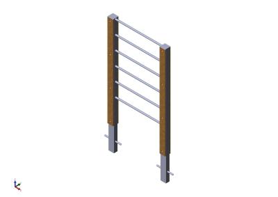 China outdoor fitness equipments WPC materials based Wall Bars-LK-L02 for sale