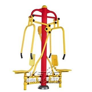 China Outdoor Fitness Equipments Public garden best selling single outdoor fitness equipment sitting push trainer for exercise for sale