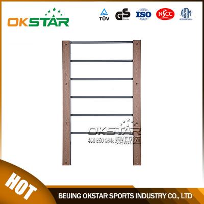 China outdoor gym equipment WPC materials based street workout bars for sale