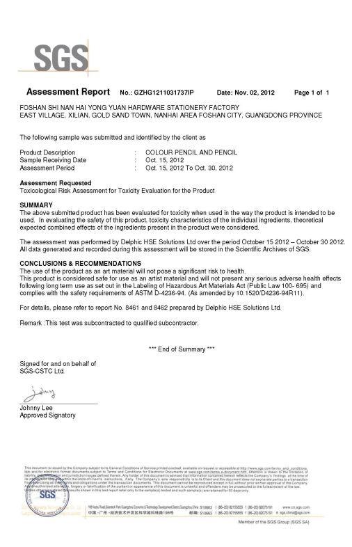 Assessment Report - Shenzhen Kjin Stationery Co., Ltd.