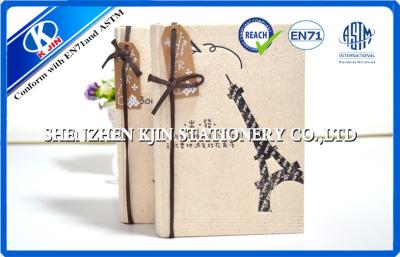 China Cuaderno del diario de la cubierta de lona para el cuaderno del papel en blanco de las muchachas/del papel de Kraft en venta