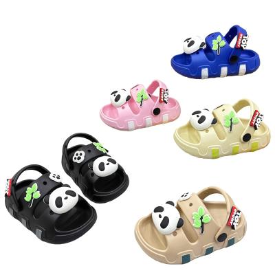 China EVA Cartoon Panda Kids Sandals Anti-collision Soft Sole Children Beach Clogs for sale